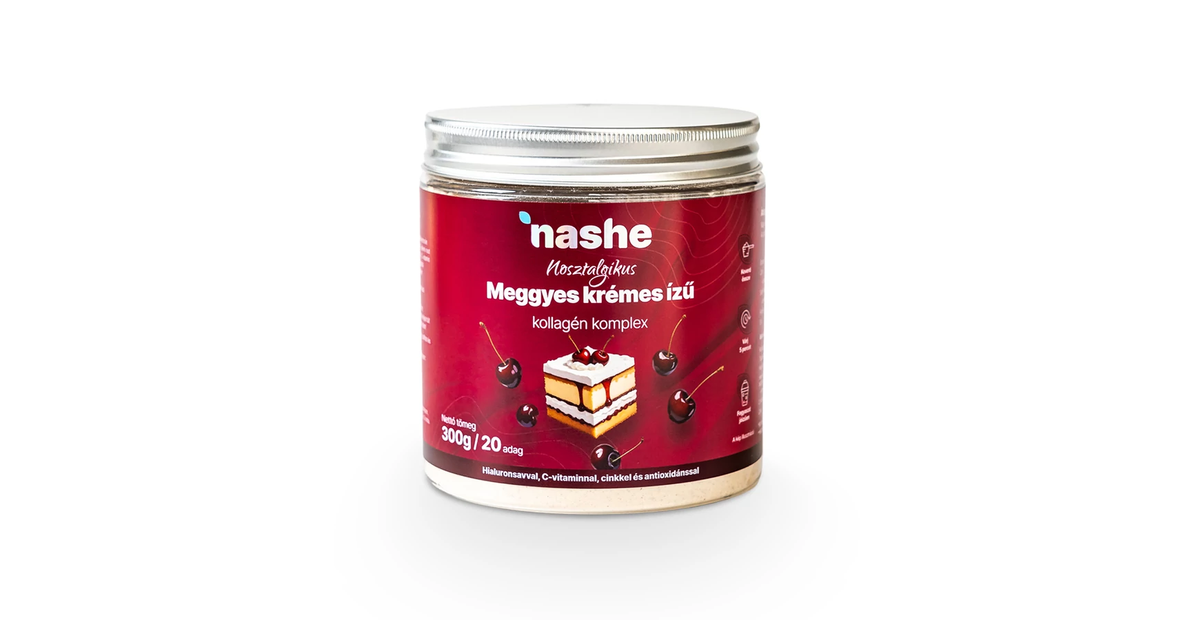 Meggyes krémes ízű kollagén komplex, 300g - Nashe.hu
